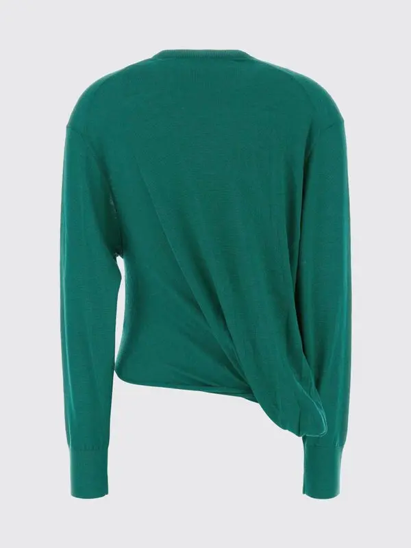 Loewe Draped Wool Blend V-neck Sweater - Green