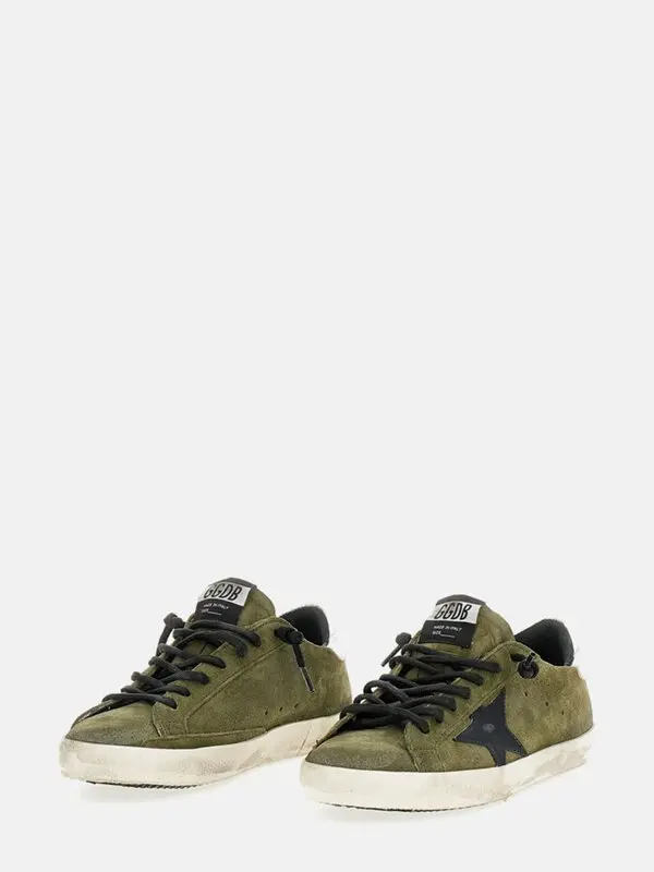 GOLDEN GOOSE Super-star Suede Sneakers With Distressed Effect