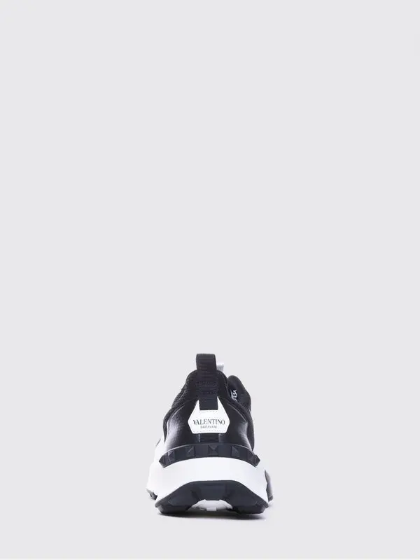 Valentino Garavani True Act Lace Up Mesh And Rubber Sneakers - Multicolor