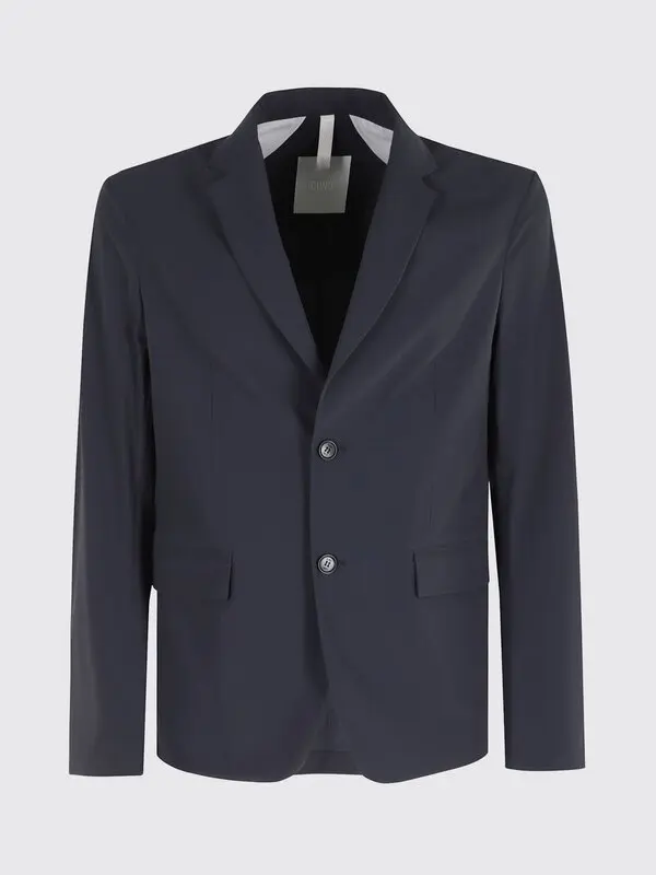 DUNO Single-breasted Technical Fabric Blazer With Flap Pockets