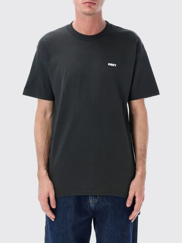Obey Printed Cotton T-shirt - Black