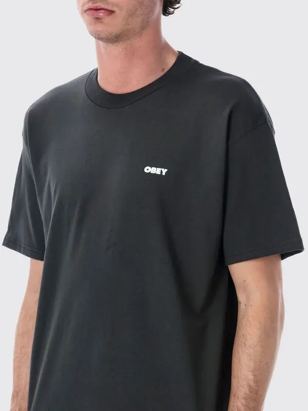 Obey Printed Cotton T-shirt - Black