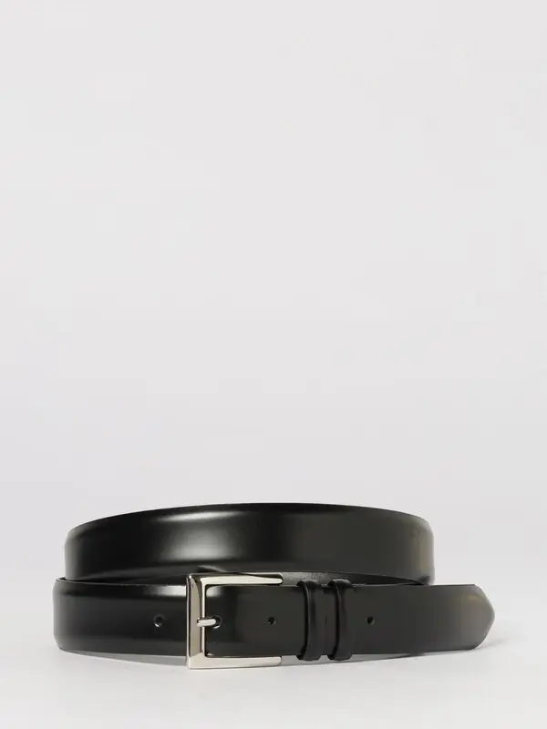 Orciani Brushed Leather Belt - Black