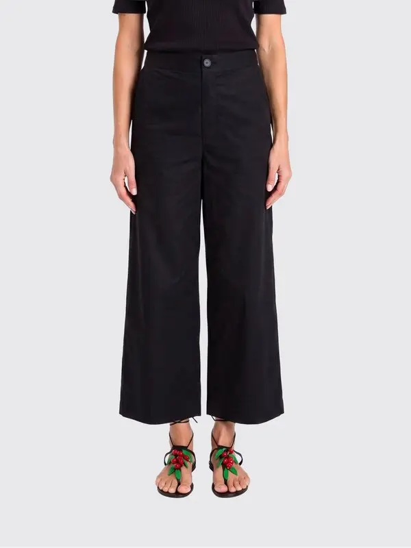 TWINSET Stretch Cotton Cropped Trousers