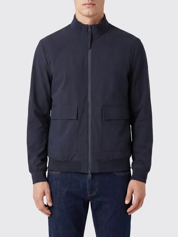 DUNO Sound Trevi Cotton Bomber Jacket With High Neck And Patch Pockets