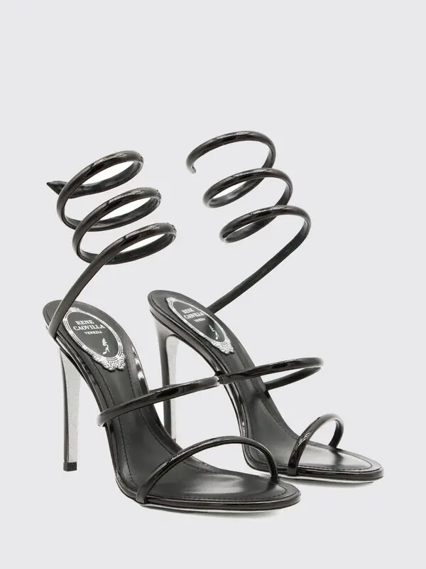 Rene Caovilla Cleo Patent Leather Stiletto Sandals