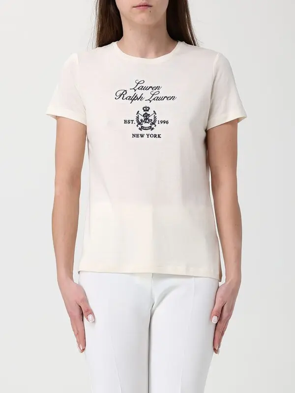 Ralph Lauren Cotton T-shirt With Logo - Beige