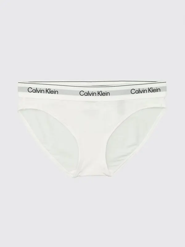 Calvin Klein Cotton Blend Logo Briefs - White