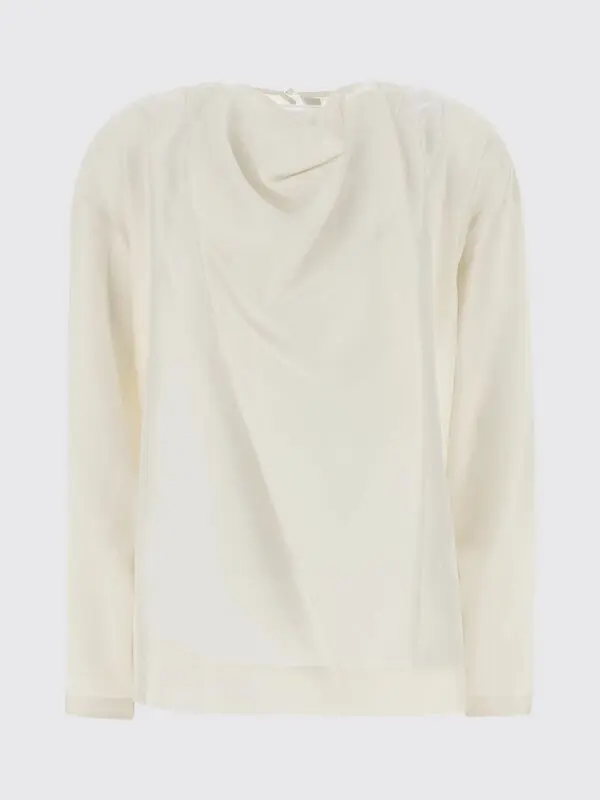Carven Draped Silk Blouse