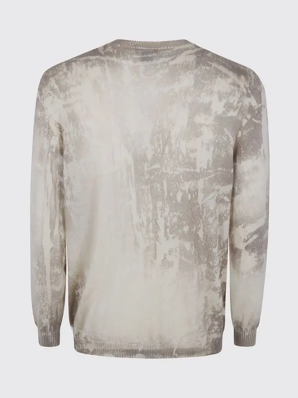 Avant Toi Abstract Pattern Cashmere Crewneck Sweater - Brown