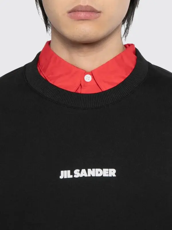 JIL SANDER Cotton Crewneck Sweatshirt With Logo