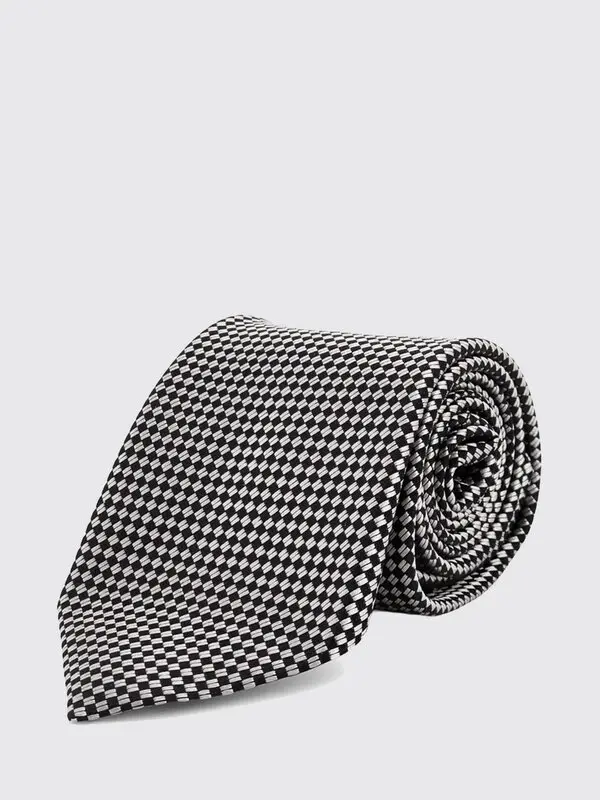 TOM FORD Jacquard Silk Tie - Silver