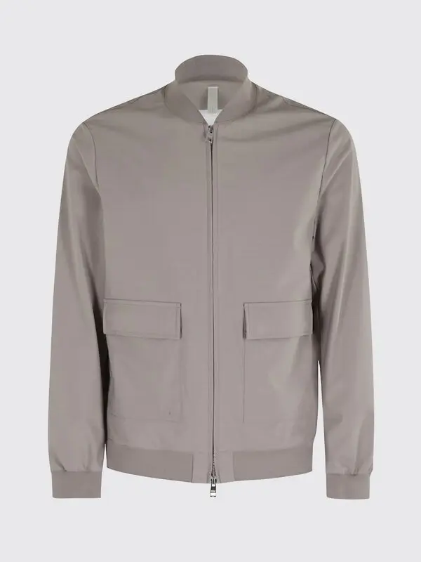 DUNO Wool-blend Bomber Jacket With Bomber Collar And Patch Pockets