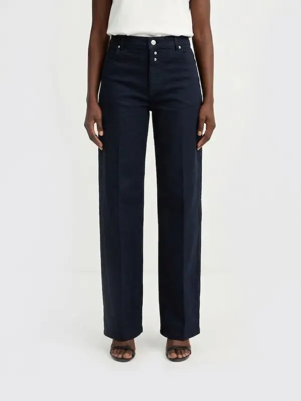 Victoria Beckham Cotton Denim Straight Jeans