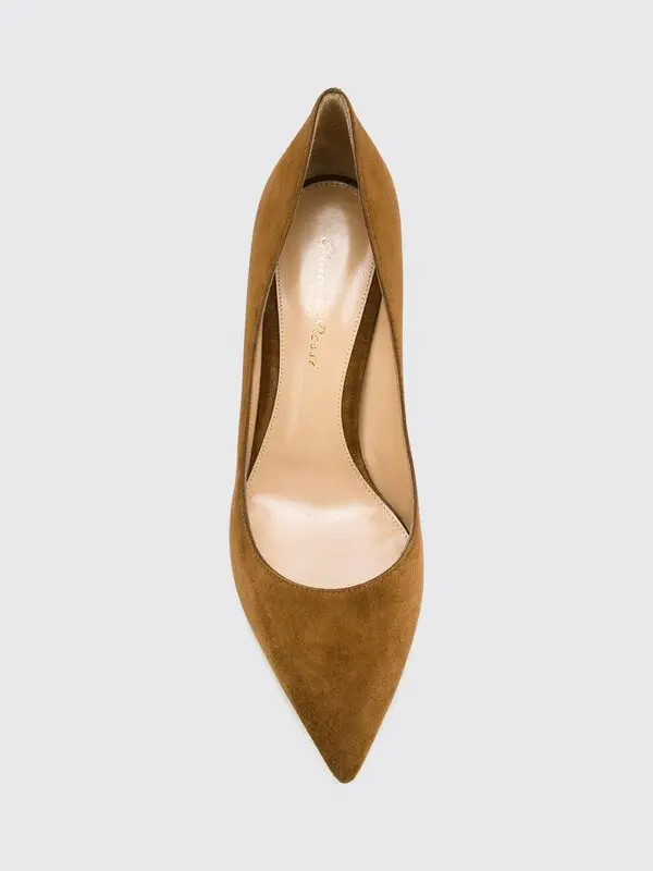 GIANVITO ROSSI Suede Stiletto Heel Pumps - Brown