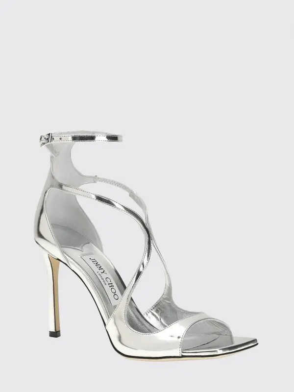 JIMMY CHOO Azia Laminated Patent Leather Sandals