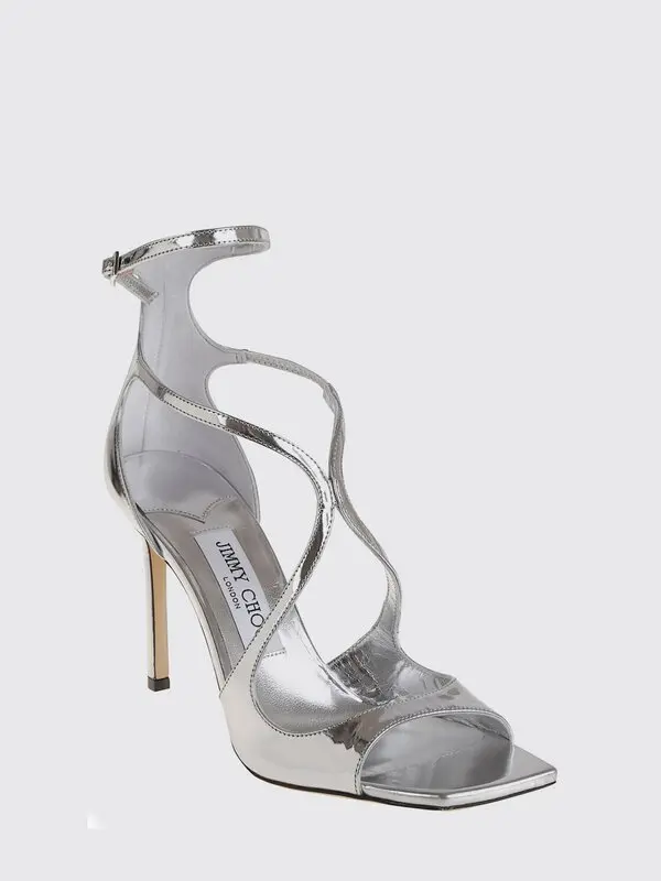 JIMMY CHOO Azia Laminated Patent Leather Sandals