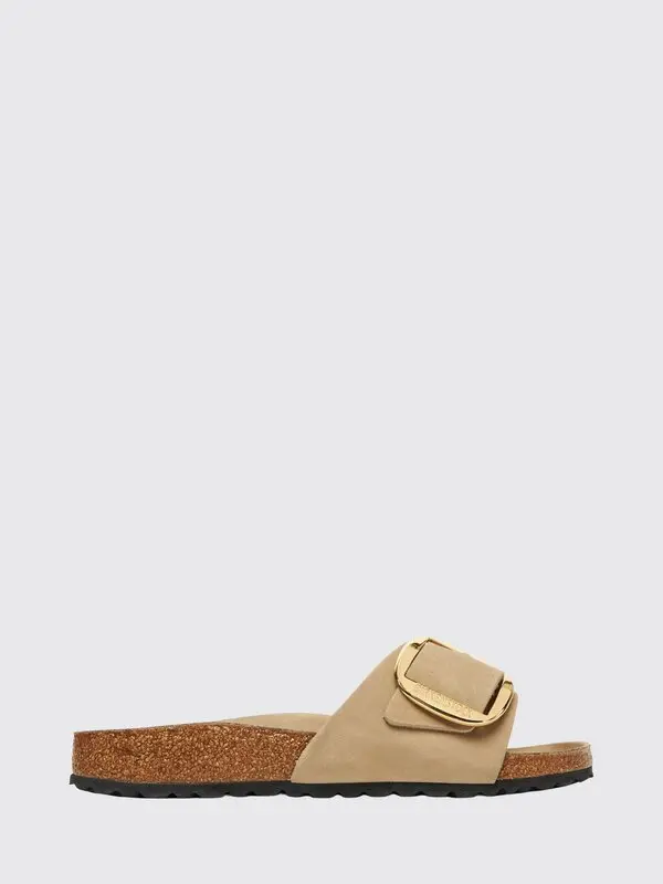 BIRKENSTOCK Madrid Big Buckle Oiled Leather Sandals - Beige