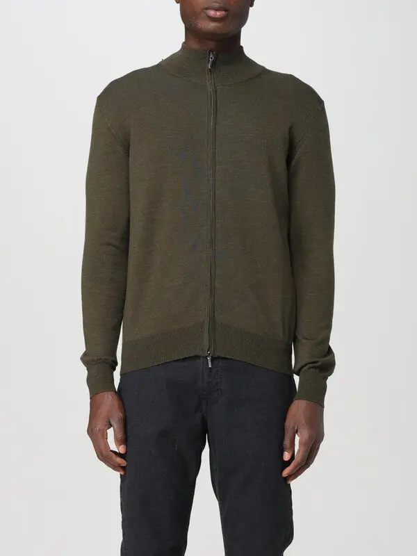 XC Zip-up Fine Knit Jumper - Military