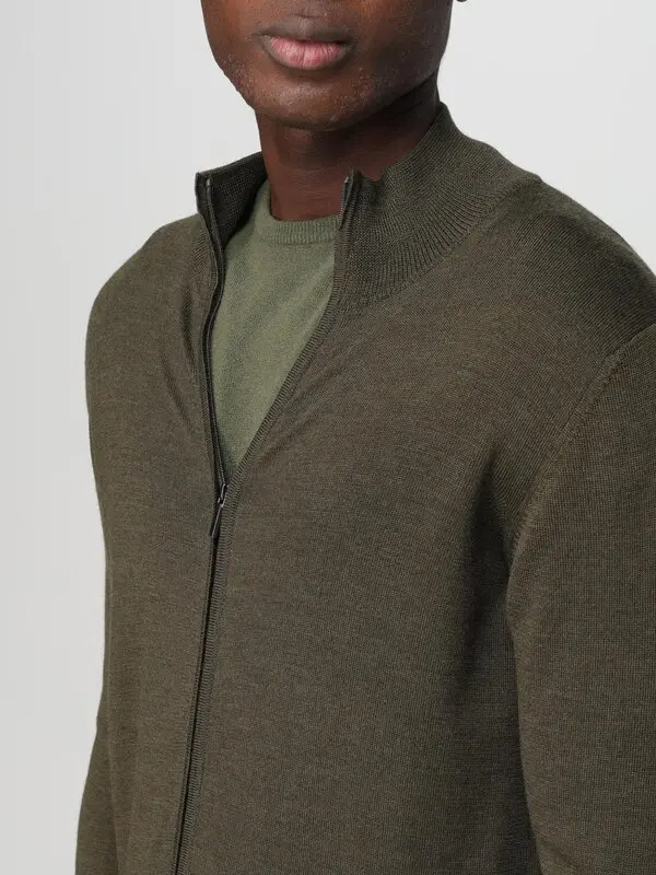 XC Zip-up Fine Knit Jumper - Military