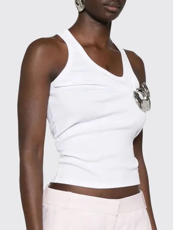 Coperni Asymmetric Cotton Top With Detail