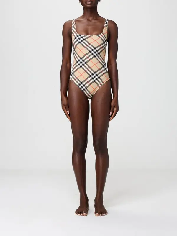 Burberry Vintage Check Polyamide One-piece Swimsuit - Sand