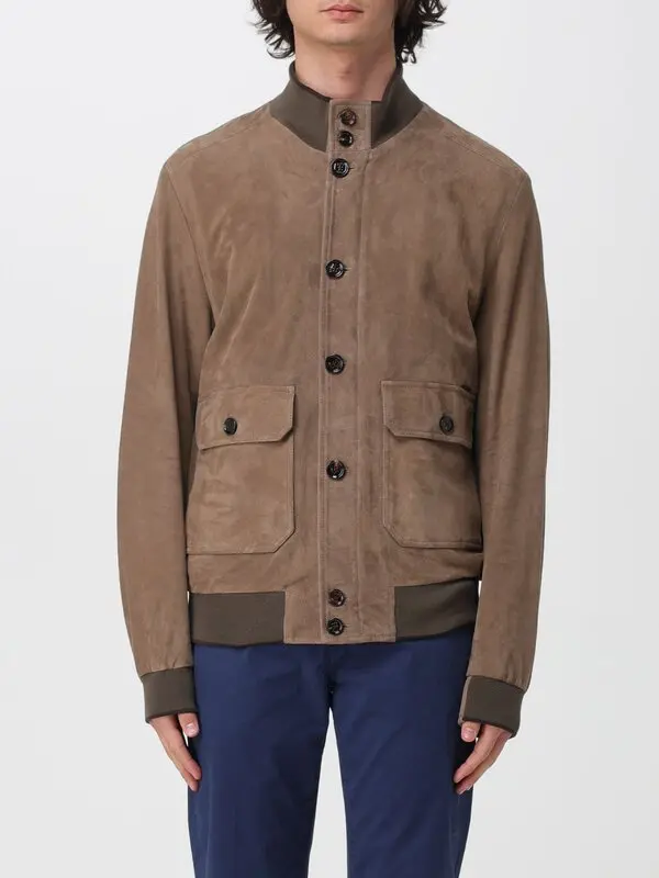 MOORER Carlos-ur Suede Bomber Jacket
