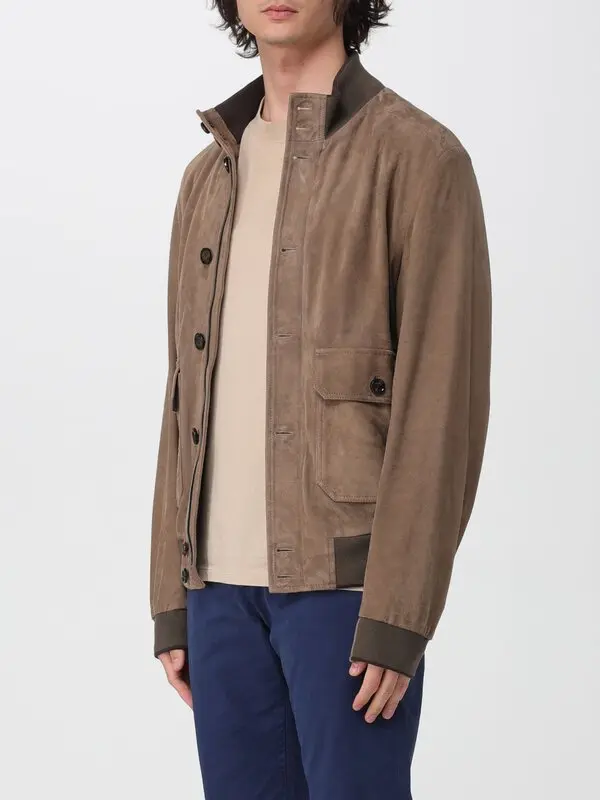 MOORER Carlos-ur Suede Bomber Jacket
