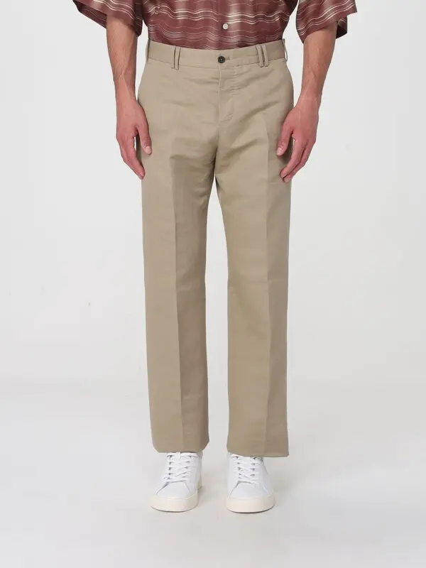 PT TORINO Cotton And Linen Chino Trousers - Beige