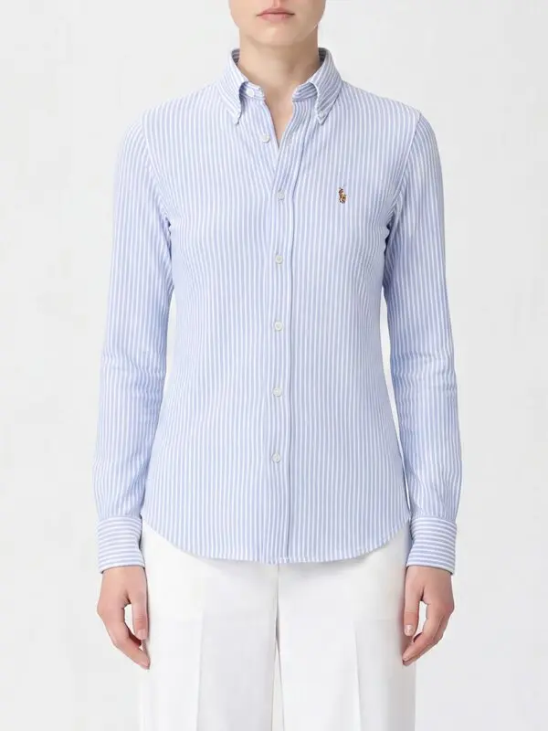 Polo Ralph Lauren Striped Cotton Shirt With Button-down Collar