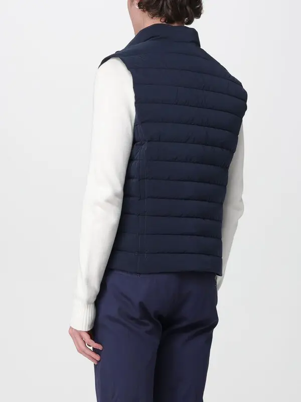 MOORER Padded And Quilted Down Vest - Blue