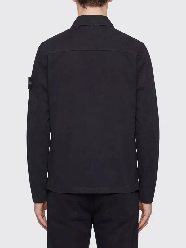 Stone Island Used Twill Overshirt - Black