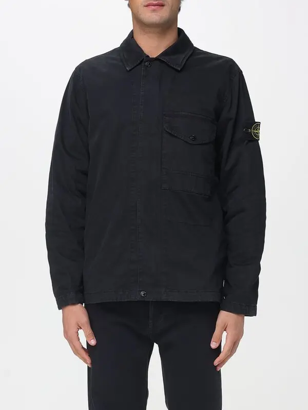 Stone Island Casual Stretch Cotton Shirt - Black