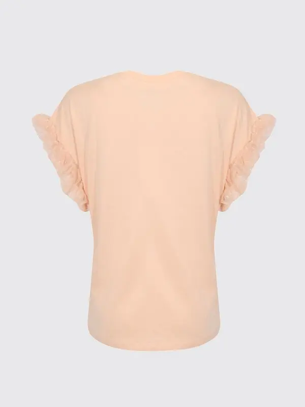 TWINSET Cotton T-shirt With Ruffles