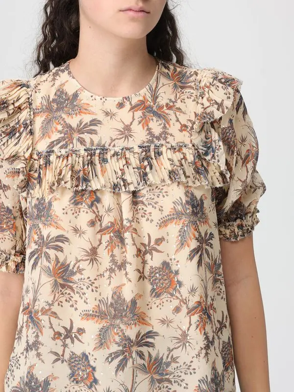 Ulla Johnson Printed Blouse With Ruffle Detail