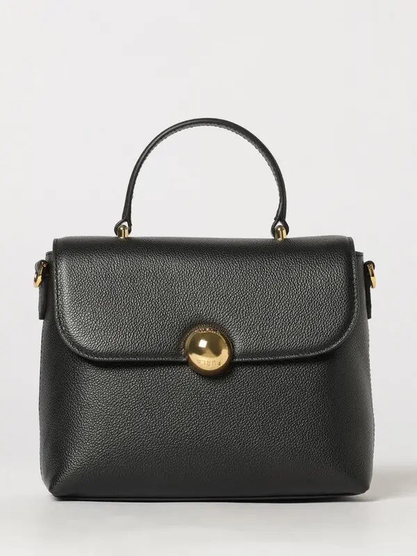 Furla Moonlight Cowhide Leather Handbag With Flap Closure - Black