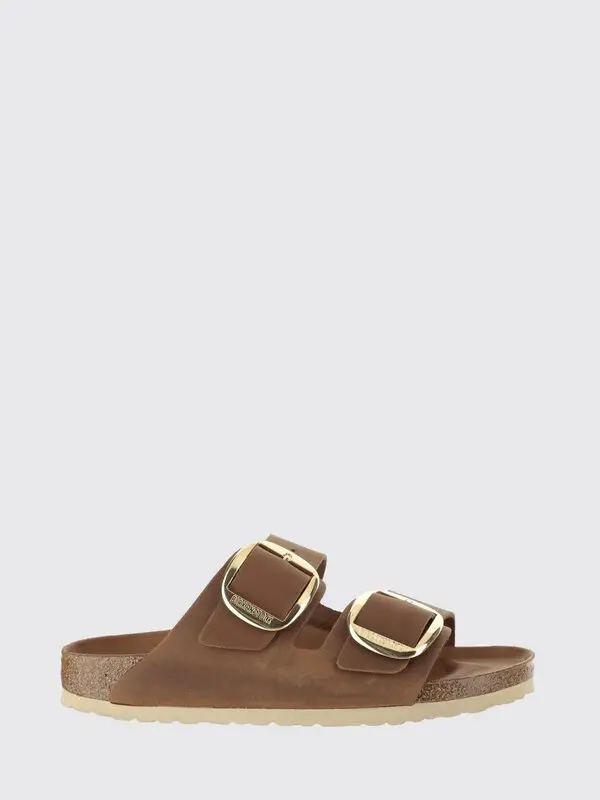 BIRKENSTOCK Arizona Big Buckle Oiled Leather Sandals - Brown