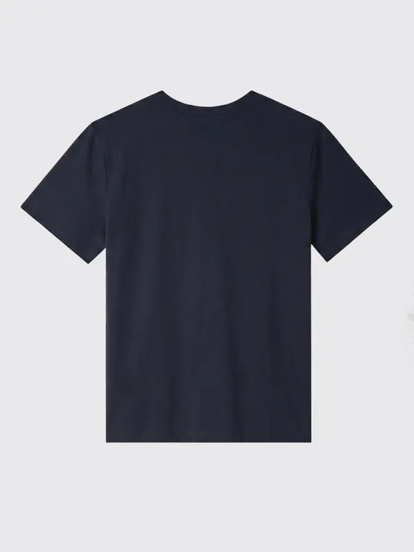 A.p.c. Organic Cotton T-shirt With Logo - Indigo