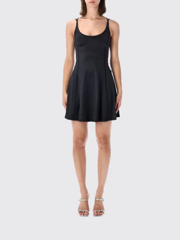 DIESEL® Slim Fit Stretch Nylon Mini Dress With Oval D Logo