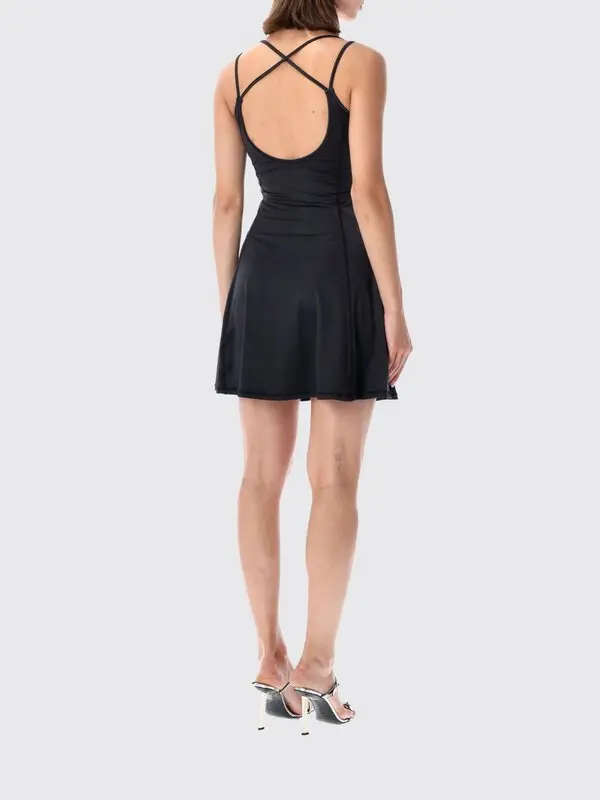 DIESEL® Slim Fit Stretch Nylon Mini Dress With Oval D Logo
