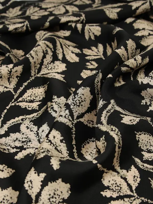 Max Mara Printed Silk Foulard - Black