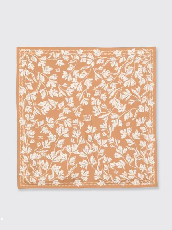Max Mara Printed Silk Foulard - Brown