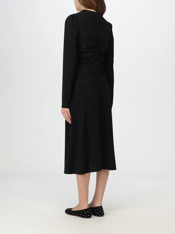 N° 21 Long Sleeve Gathered V-neck Dress