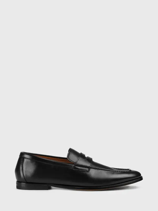 DOUCAL'S Leather Loafers - Black