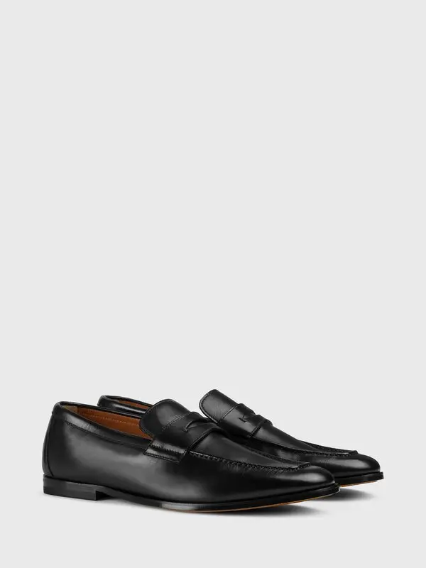DOUCAL'S Leather Loafers - Black