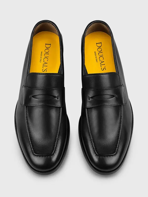 DOUCAL'S Leather Loafers - Black