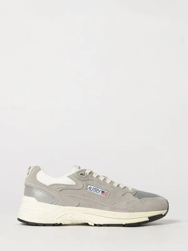AUTRY Hyperway Bi-leather And Mesh Low-top Sneakers - Silver