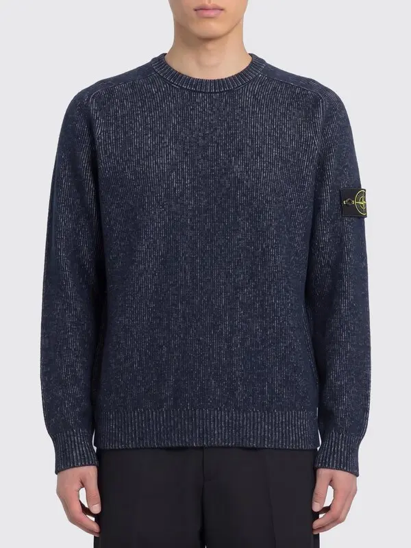Stone Island Cotton Crew Neck Sweater - Blue