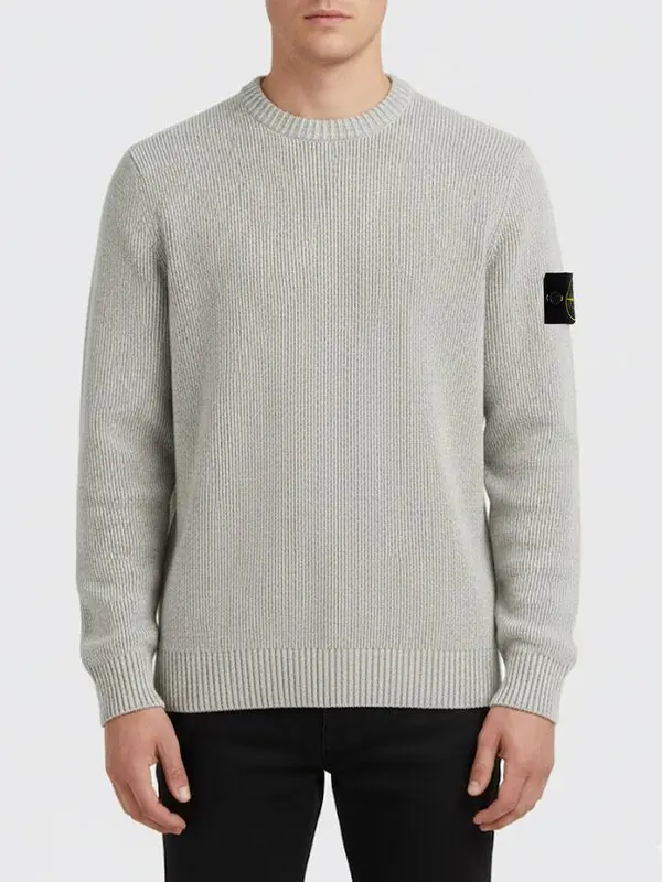 Stone Island Cotton Crew Neck Sweater - Grey