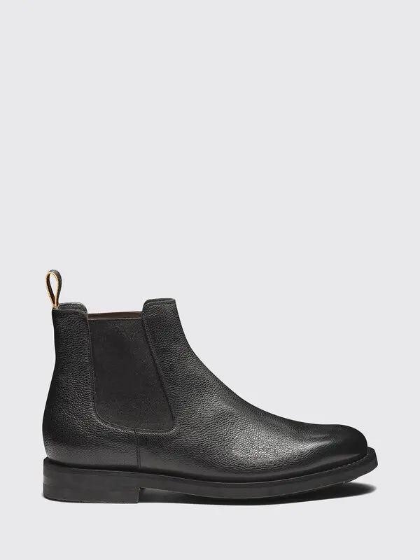 Santoni Chelsea Boots In Grained Calf Leather